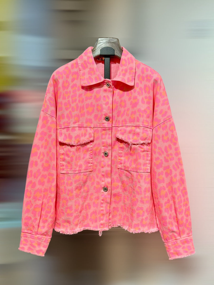 Aroma - Ria Leo Denim Jacket Pink Falsh LEVERING UGE 23 – Butik Emsig