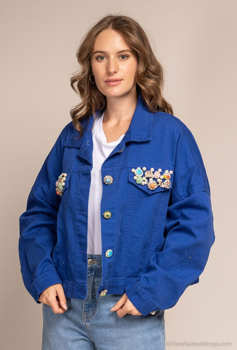 Emsig Exclusive - Denim Button Jacket Royal Blue – Butik Emsig