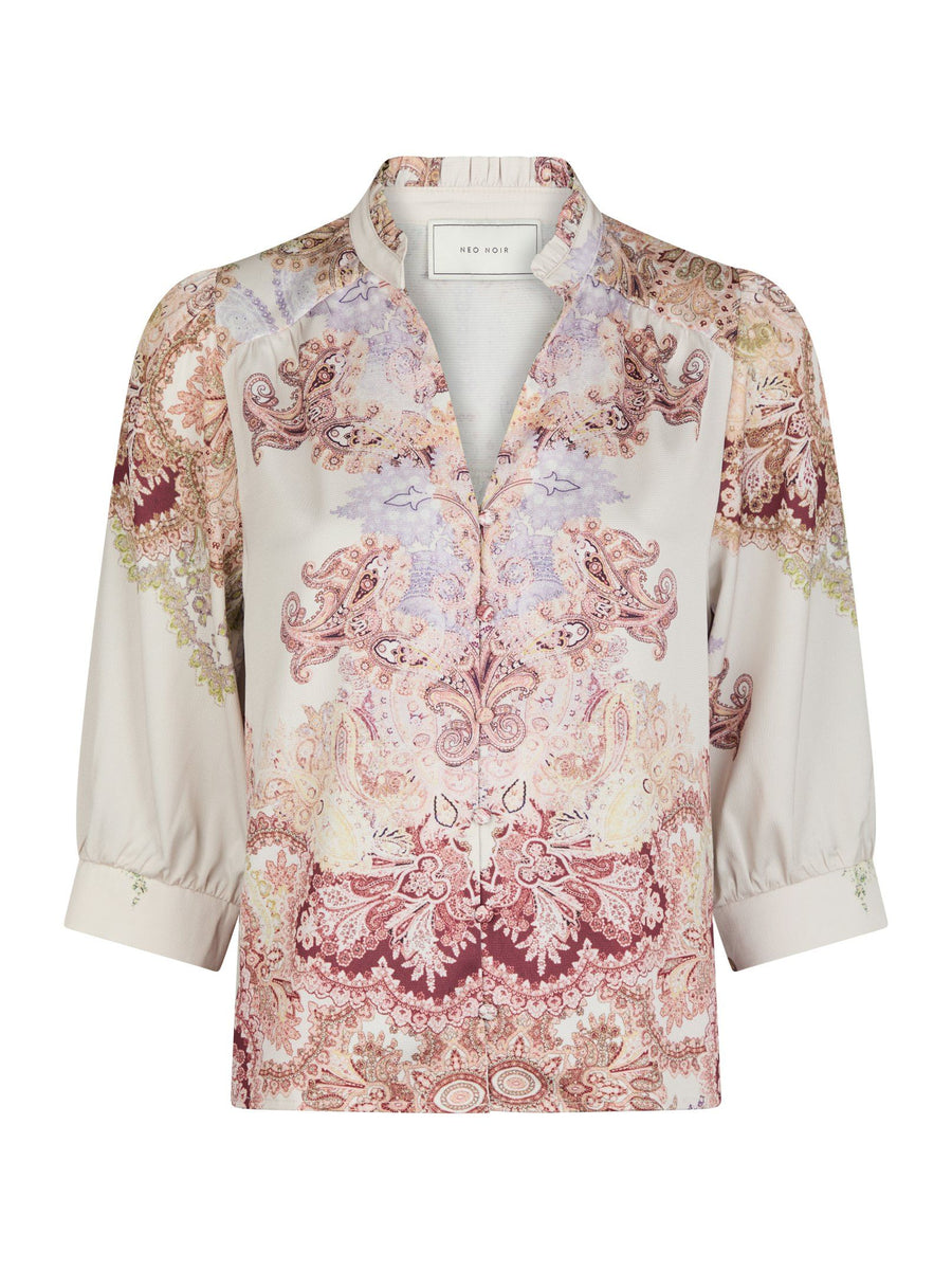 Neo Noir - Roselle Artist Paisley Blouse Ivory - 3 dages ekstra leveri ...