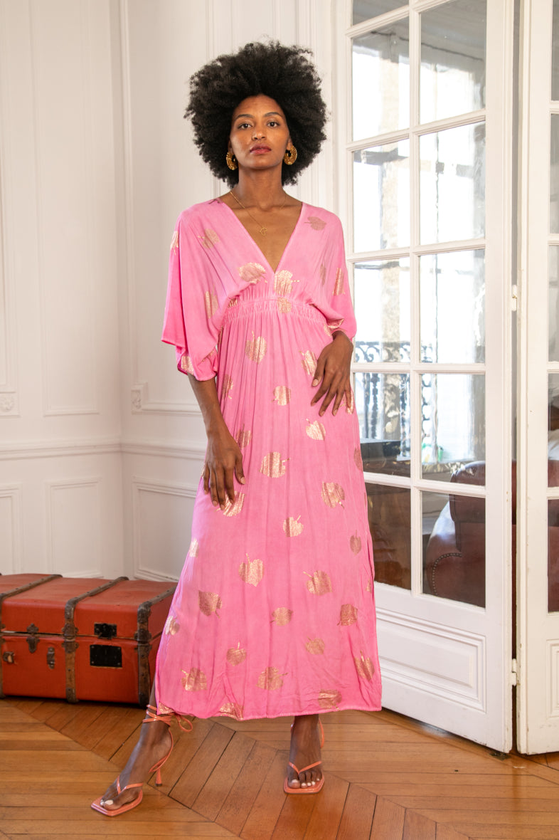 Emsig Exclusive - Limited Edition Elisa Dress Pink/Gold – Butik Emsig