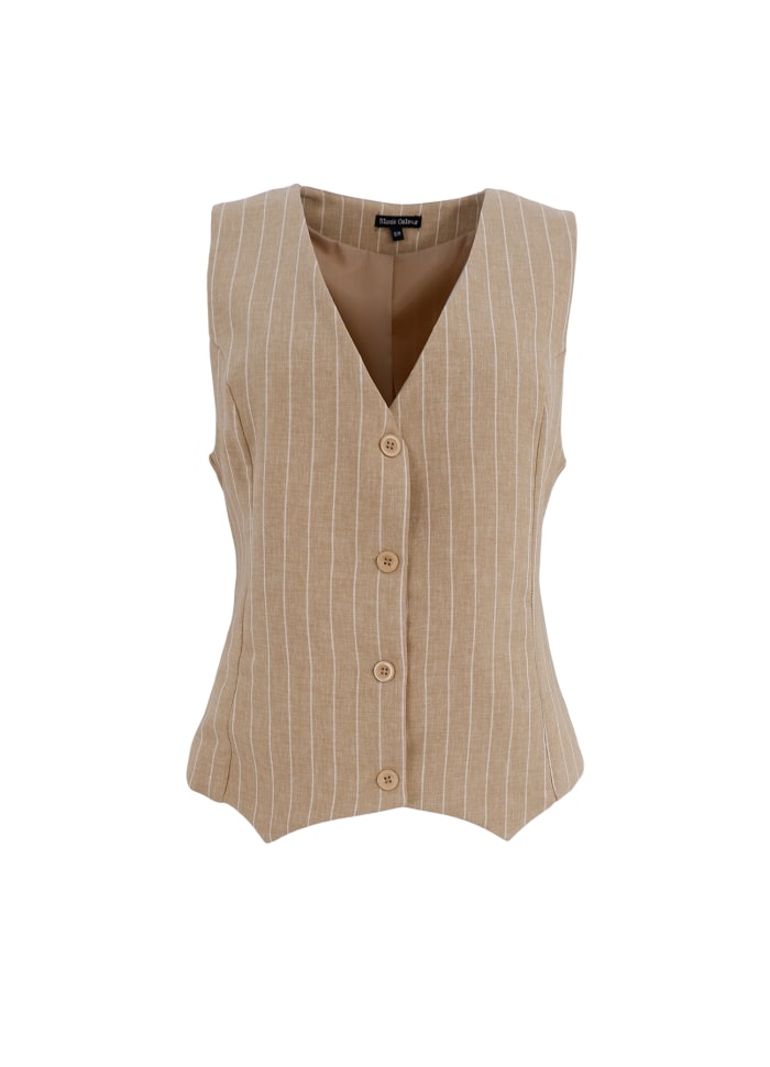 Black Colour - Chicago Vest Sand Stripe – Butik Emsig
