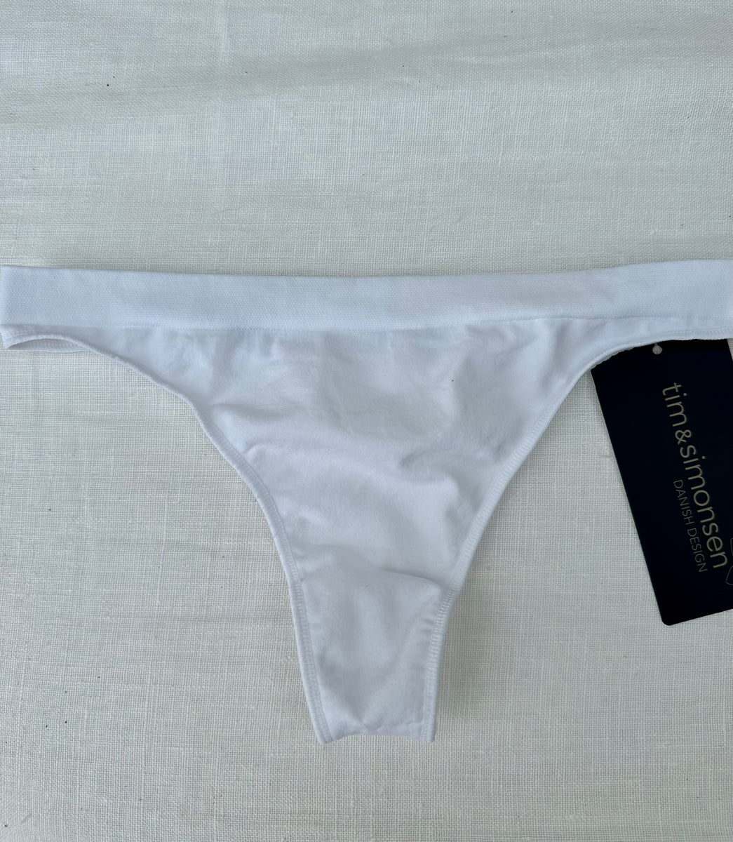 Tim & Simonsen - Trusser String Hvid M104 – Butik Emsig
