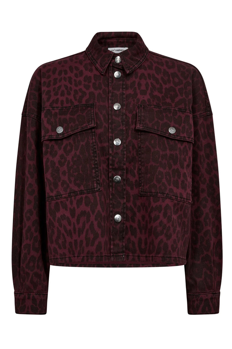 Co´Couture - Leo Denim Crop Shirt Winered – Butik Emsig