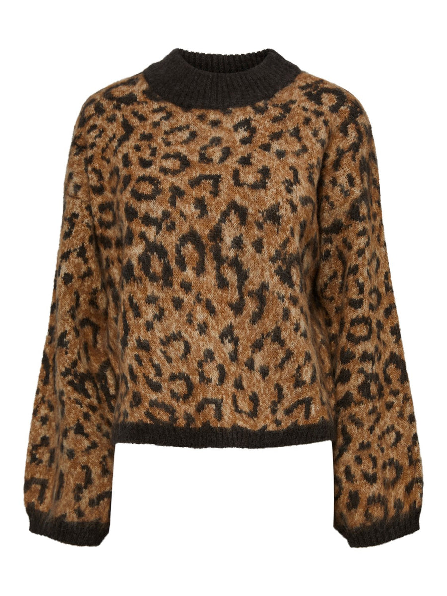 Pieces - Noella High Neck Knit Leo – Butik Emsig