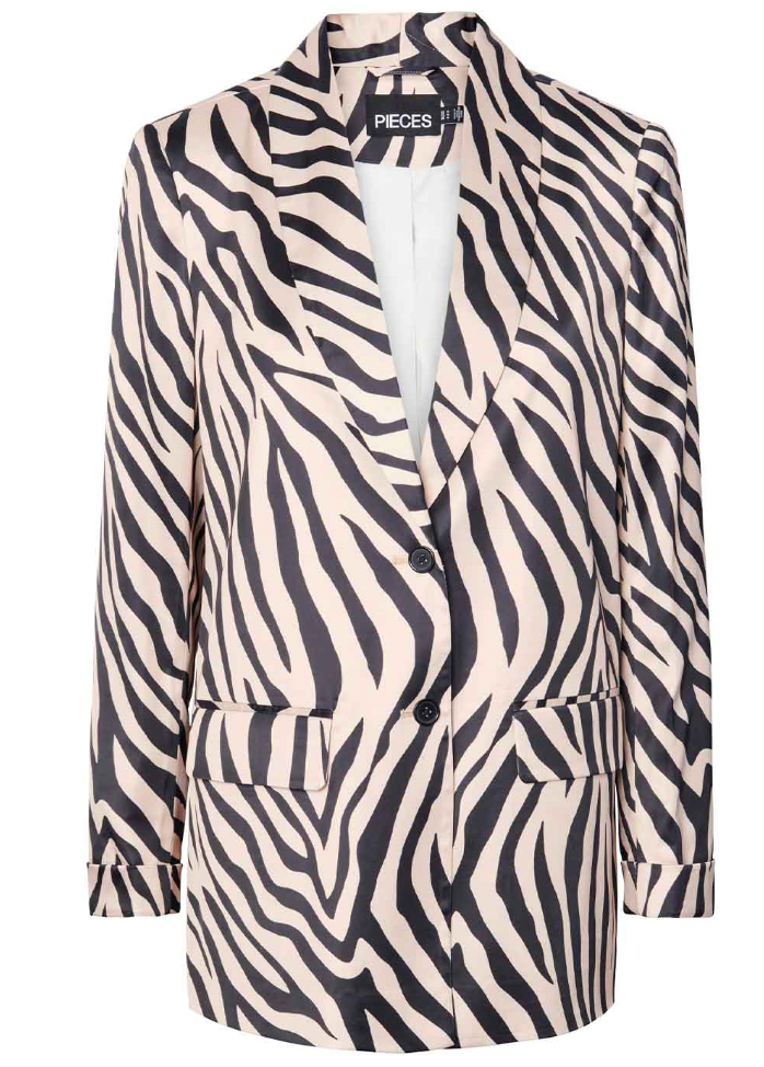 Pieces - Zebrane Satin Blazer – Butik Emsig