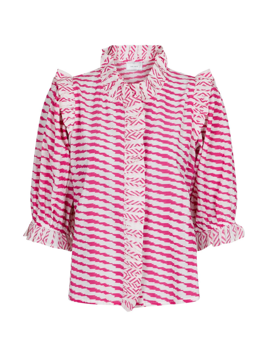 Neo Noir - Chacha Graphic Blouse Pink – Butik Emsig