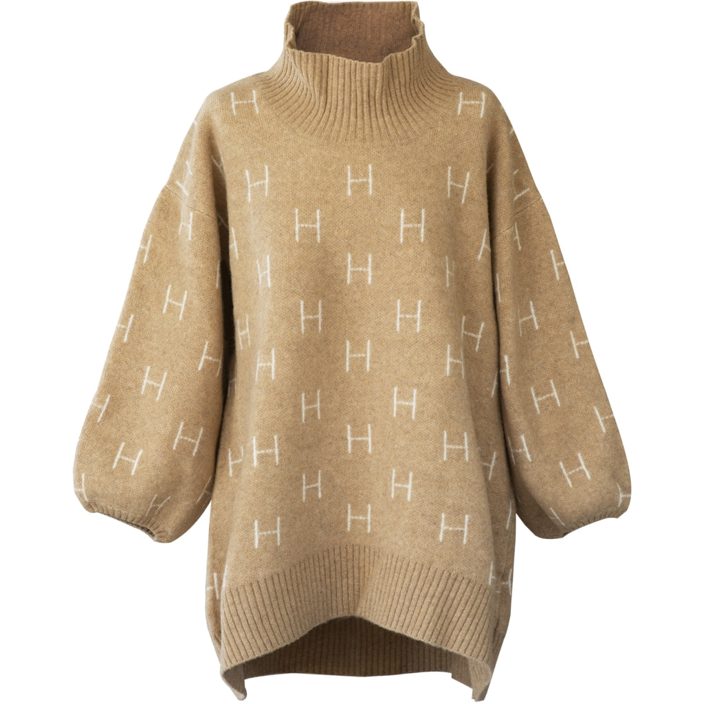 Hest - Fam Genser Oversize Strik Beige – Butik Emsig