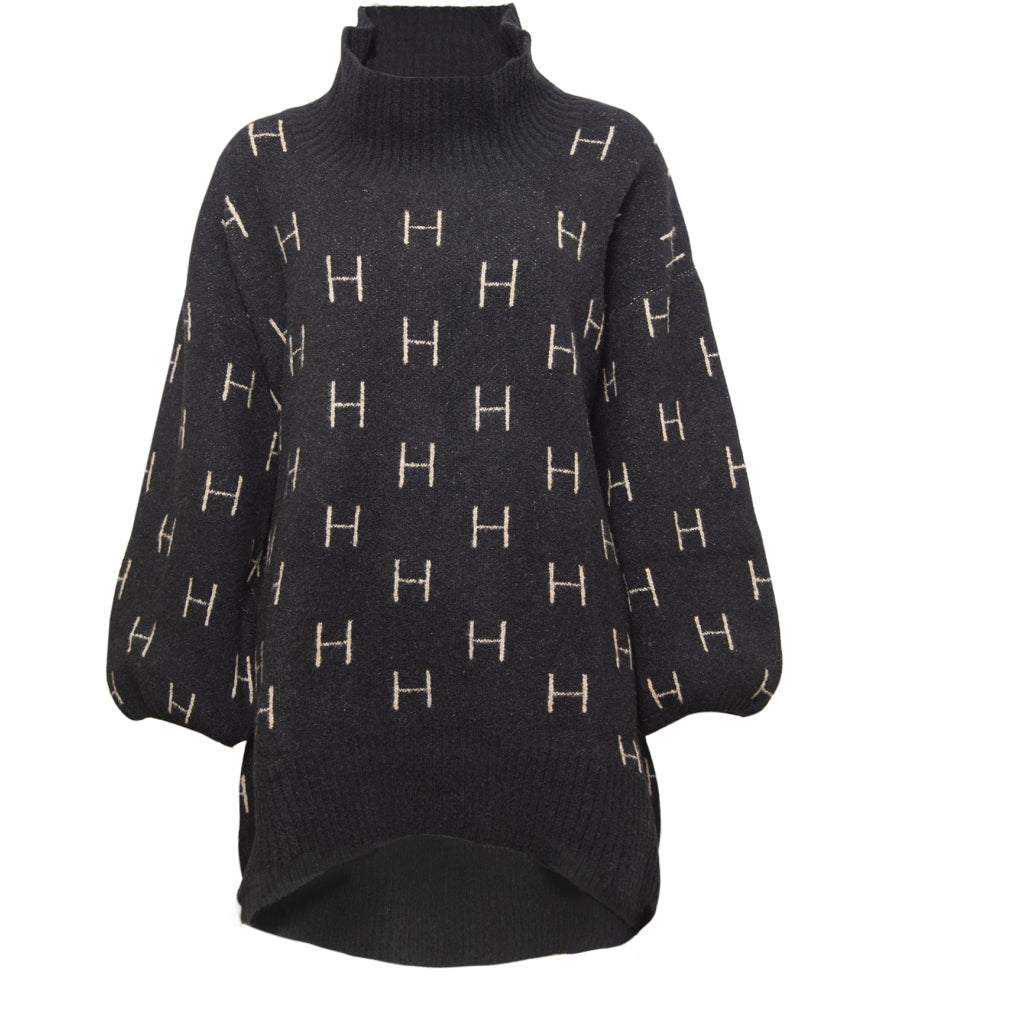 Hest - Fam Genser Oversize Strik Black – Butik Emsig
